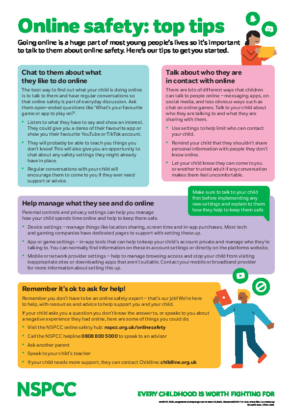 Online safety top tips